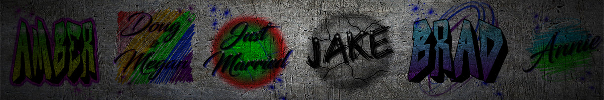 Airbrushed Name & Writing designs – Mythic Airbrush