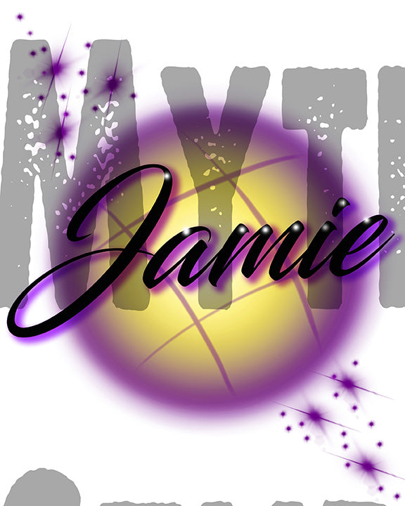 A006 Personalized Custom Airbrushed Name Writing Color Party Design Gi ...